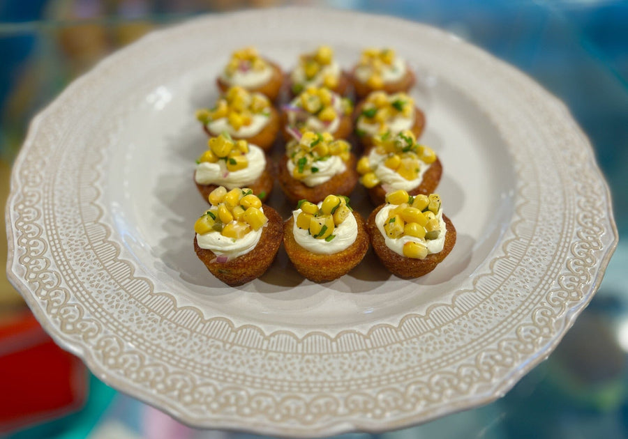 corn galette, whipped queso fresco, corn salsa – 10tation + Freebird